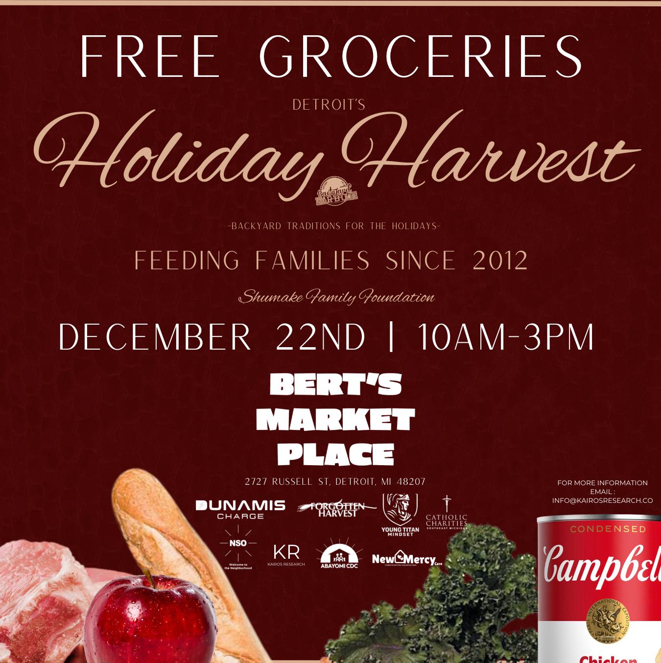 Holiday Harvest Detroit – Free Christmas Food Giveaway
